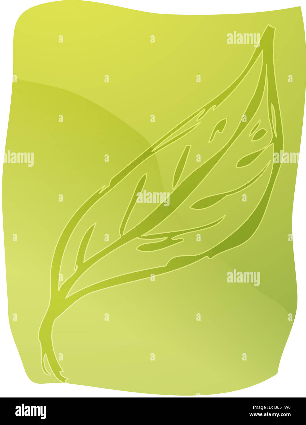 Illustration of a leaf smooth zen lineart Stock Photo - Alamy