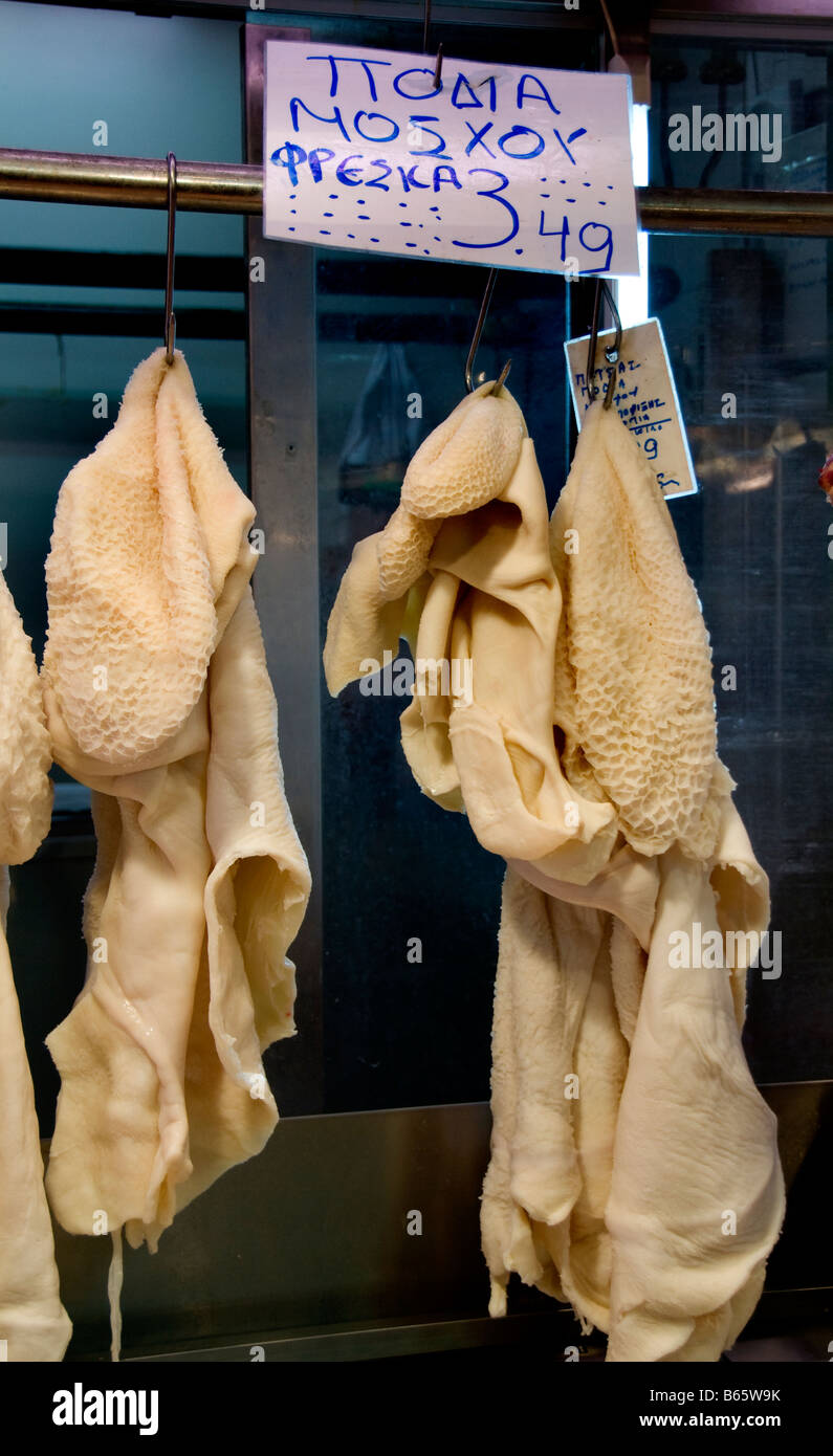 Butcher Central food meat market Athens Greece Greek Stock Photo - Alamy