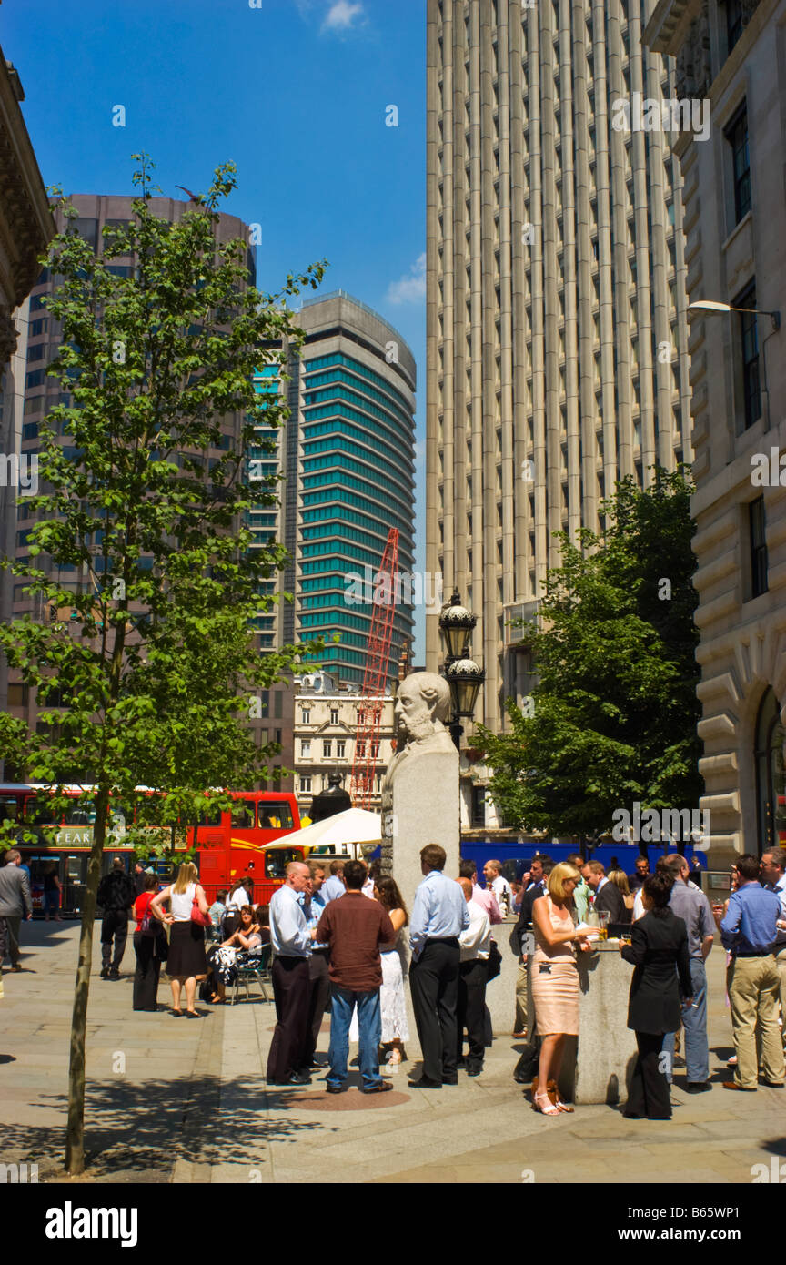 London, England, UK. Workers during lunch break in The City Stock Photo ...
