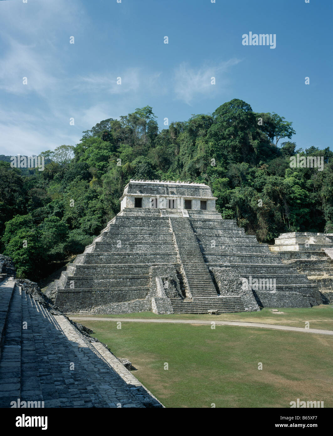 Mexico Palenque Temple Of Inscriptions Stock Photo - Alamy