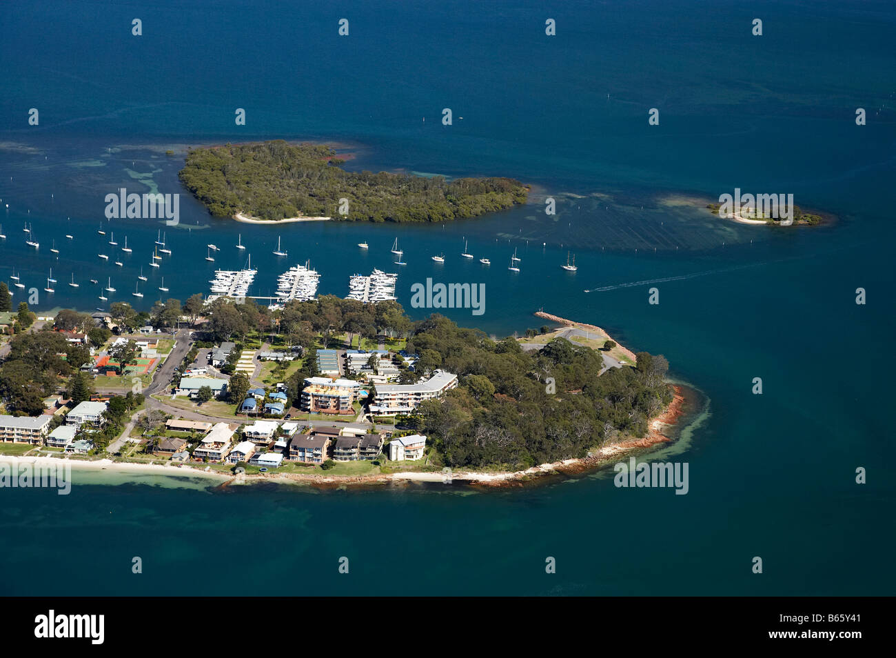 Soldiers Point and Dowardee Island Port Stephens New South Wales ...
