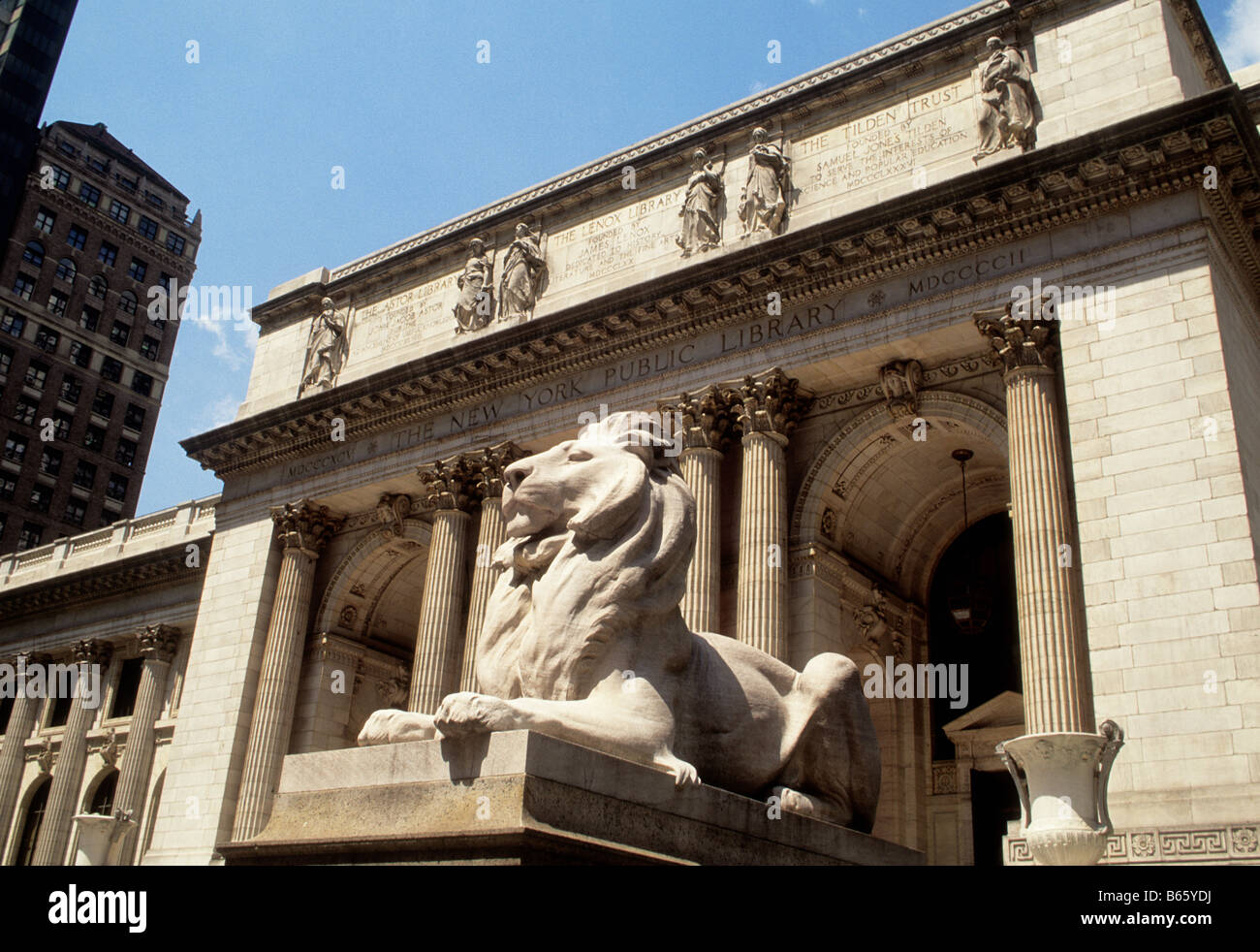New York Public Library At 42nd Street High Resolution Stock ...