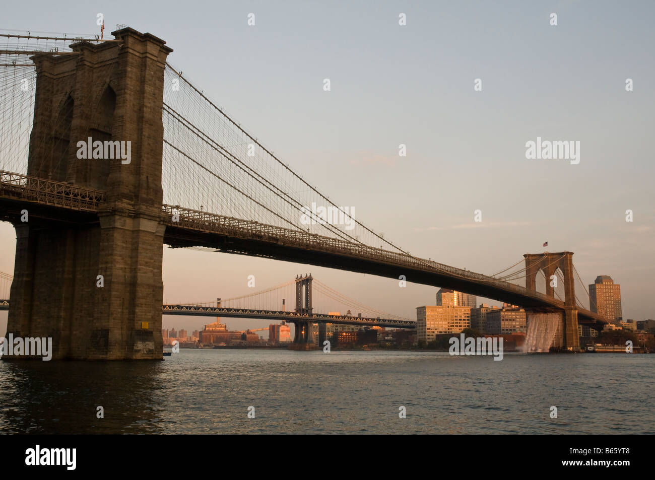 Brooklyn Bridge and New York City Waterfalls art project by Danish ...