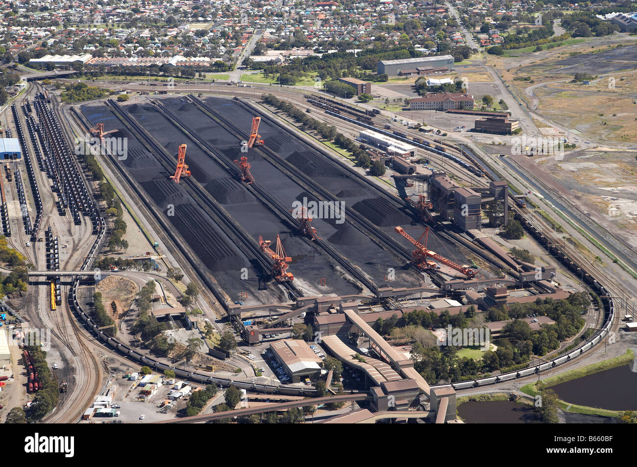 Carrington Coal Terminal Newcastle New South Wales Australia aerial ...
