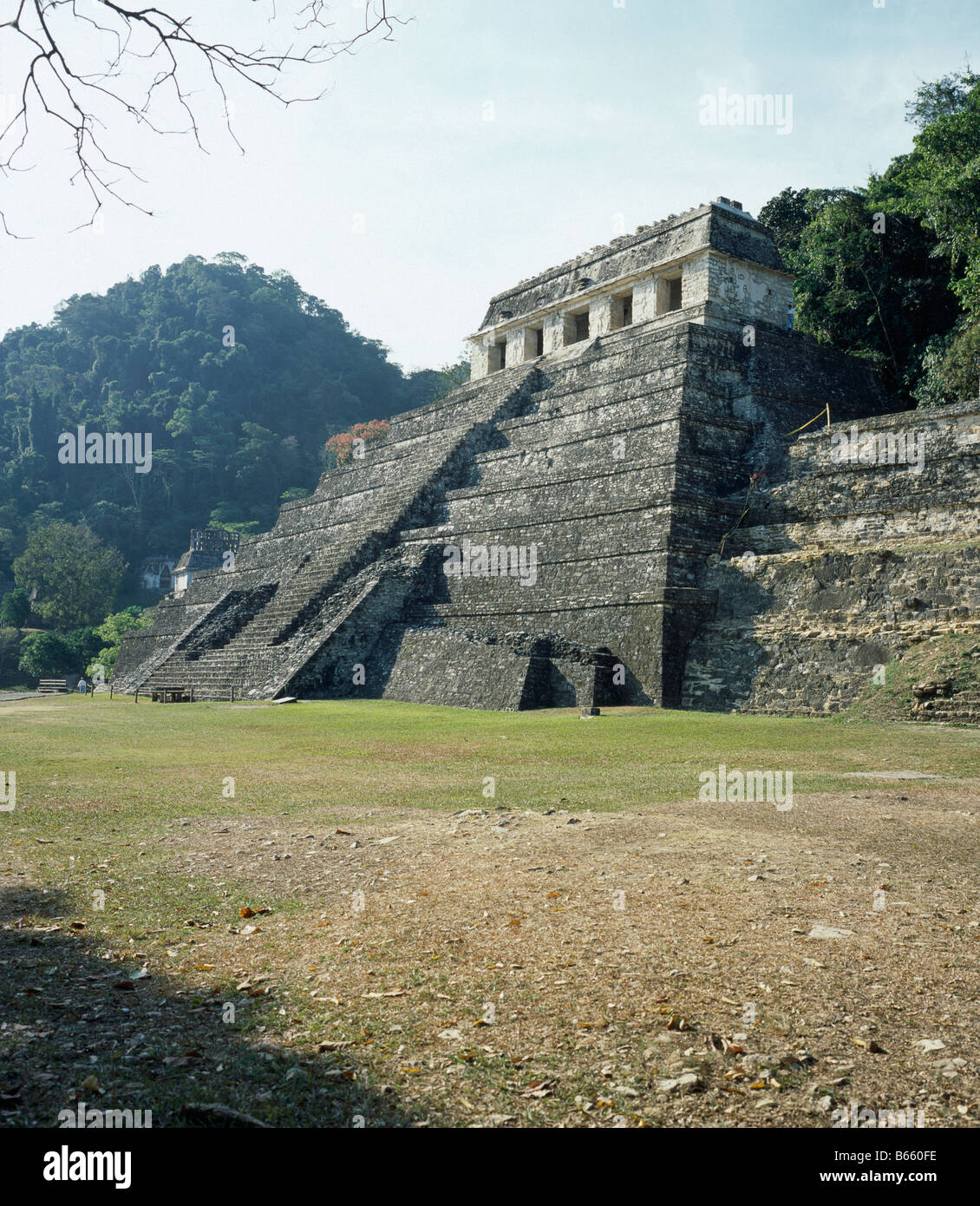 Mexico Palenque Temple Of Inscriptions Stock Photo - Alamy