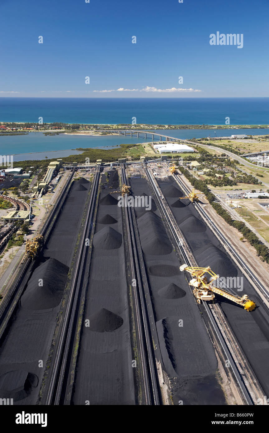 Kooragang Coal Terminal Newcastle New South Wales Australia aerial ...