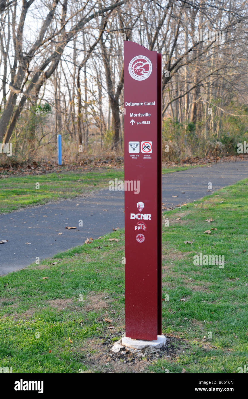 Sign of Delaware Canal-Morrisville,Bristol, Bucks County, Pennsylvania ...