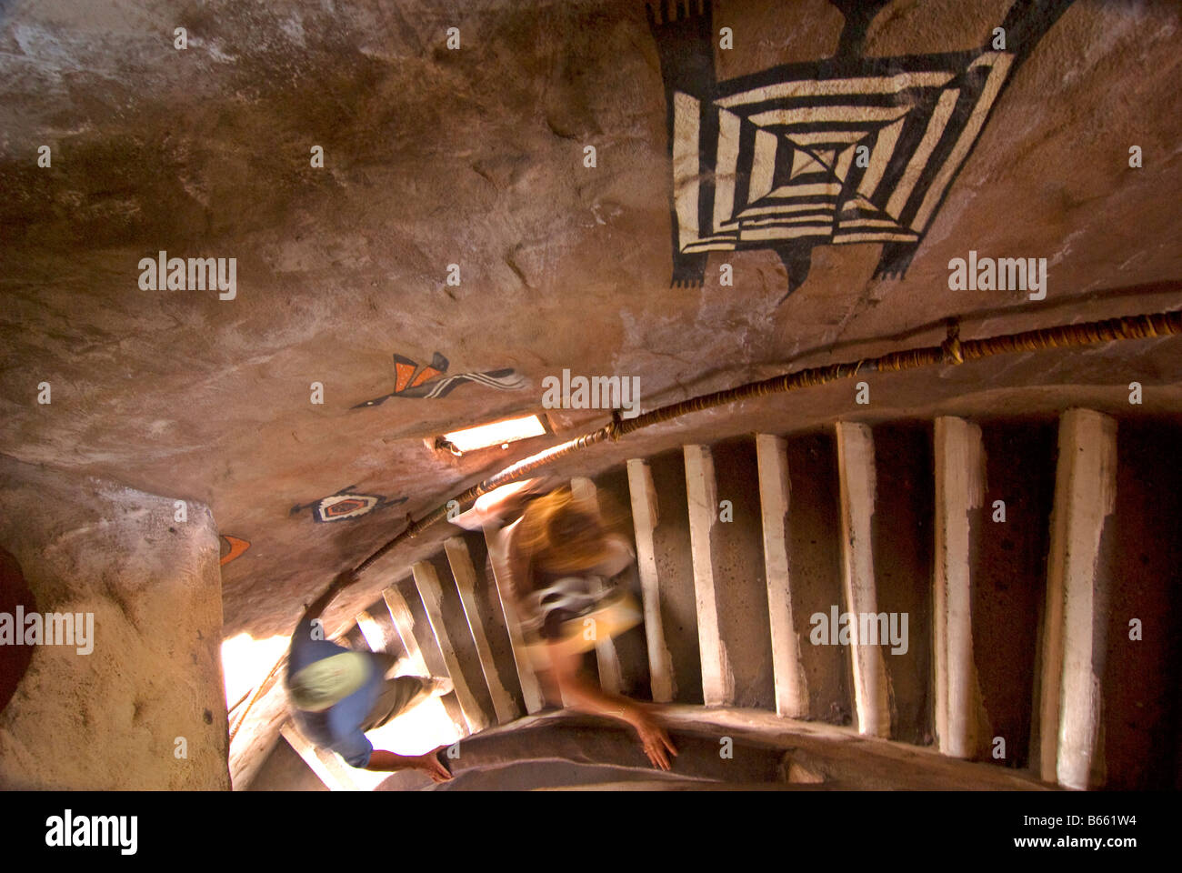 Staircase at Desert View Watch Tower, Grand Canyon National Park ...