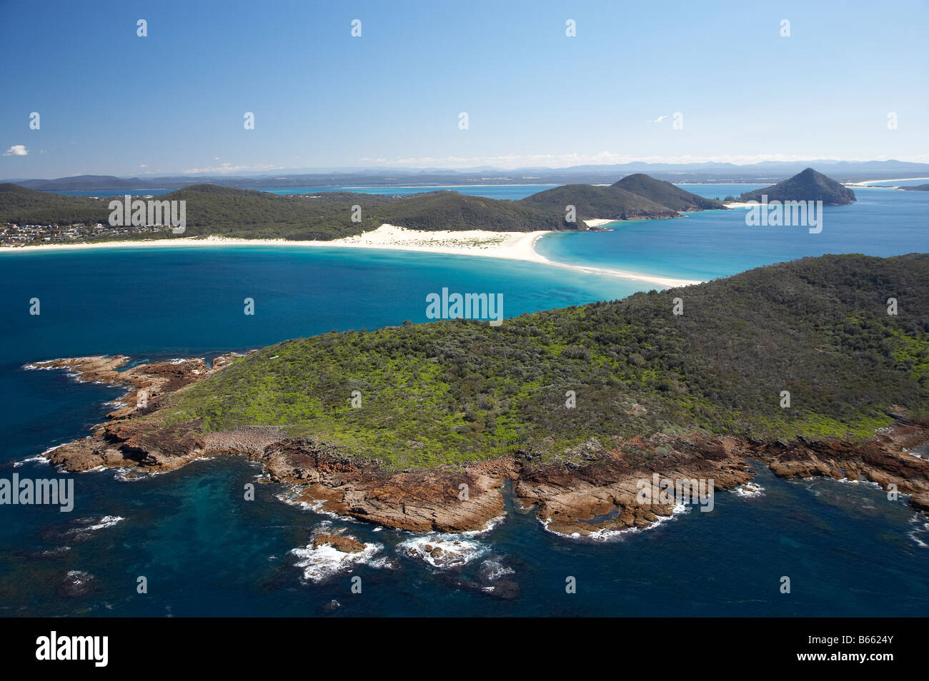 Point Stephens Fingal Bay left and Fingal Spit Tomaree National Park ...