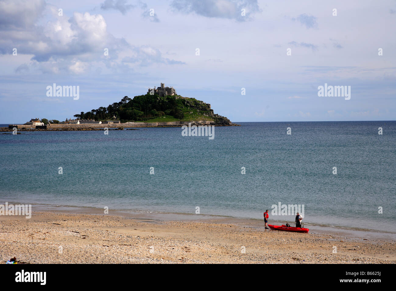 St Michaels Mount Island Landscape Cornwall County England UK Britain ...