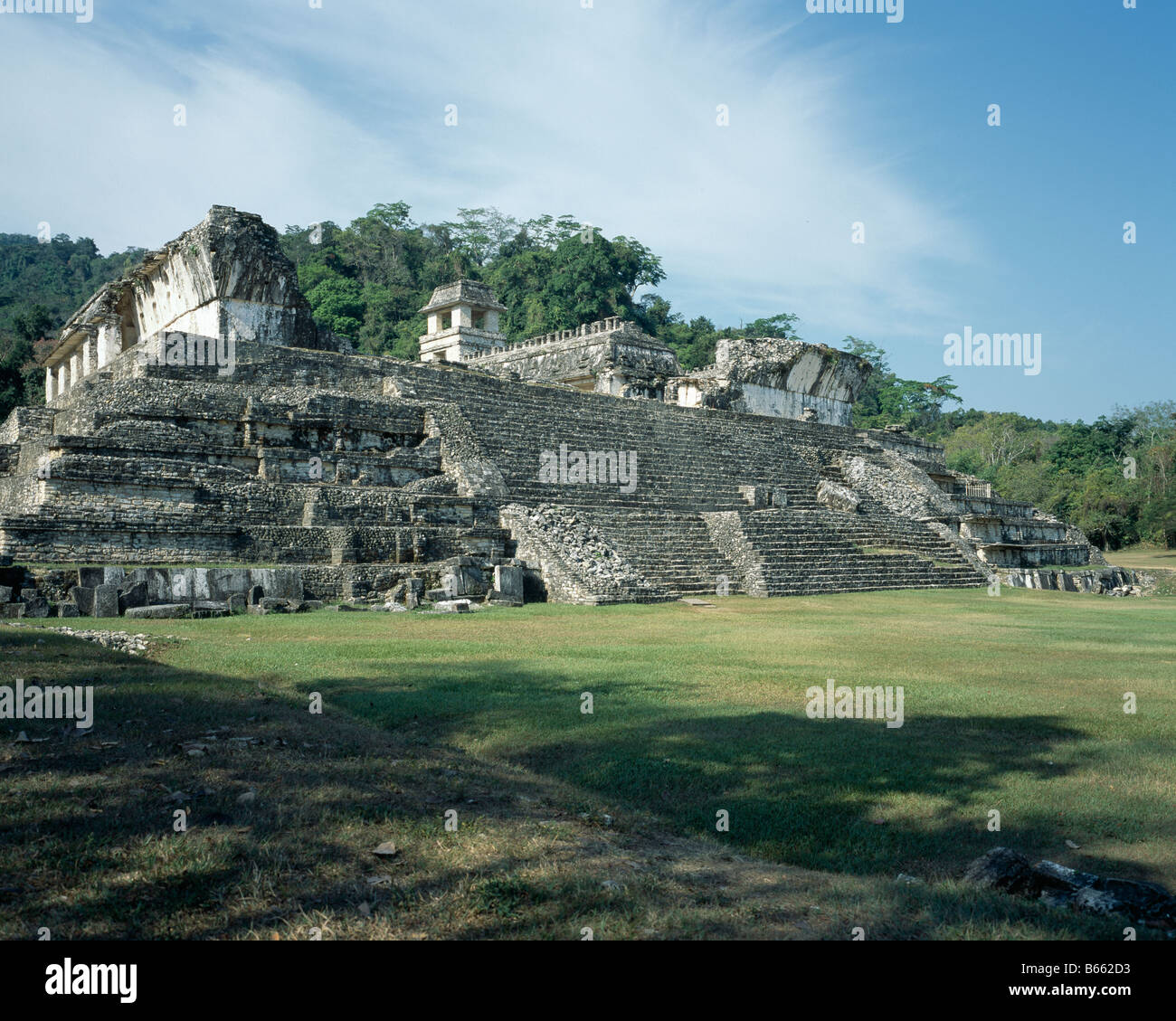 Mexico Palenque Palacio Stock Photo - Alamy