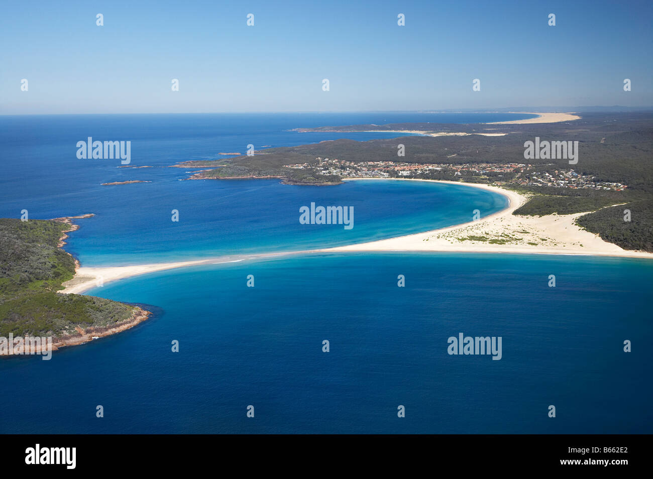 Fingal Bay Fingal Spit and Point Stephens left Tomaree National Park ...