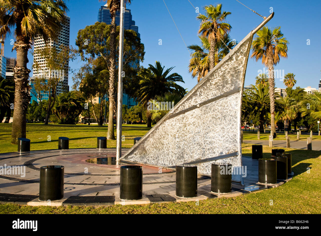 Sundial next to the River Swan Perth Western Australia Stock Photo - Alamy