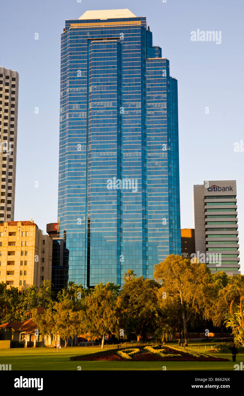 Evening light on the CBD Perth Stock Photo - Alamy