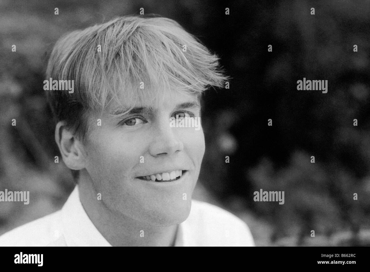 Happy joyful smiling blonde Black and White Stock Photos & Images - Alamy