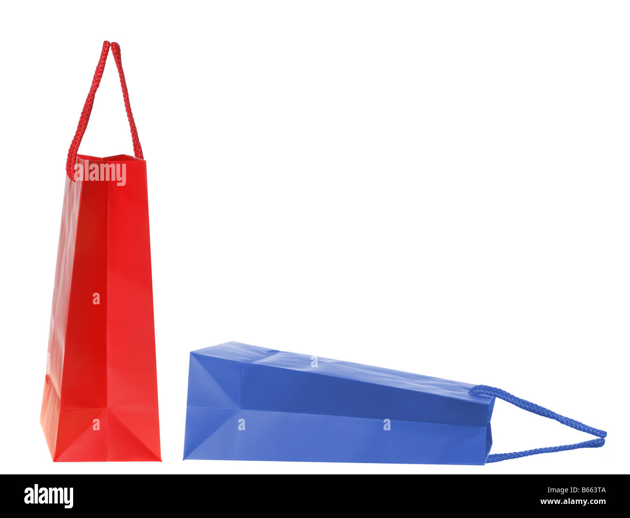 Packing The paper packing isolated on a white background with handles ...