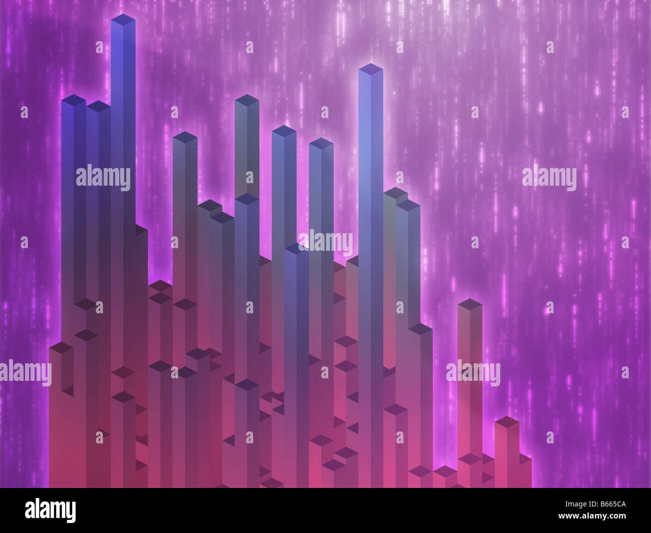 Abstract illustration wallpaper of 3d geometric columns Stock Photo - Alamy