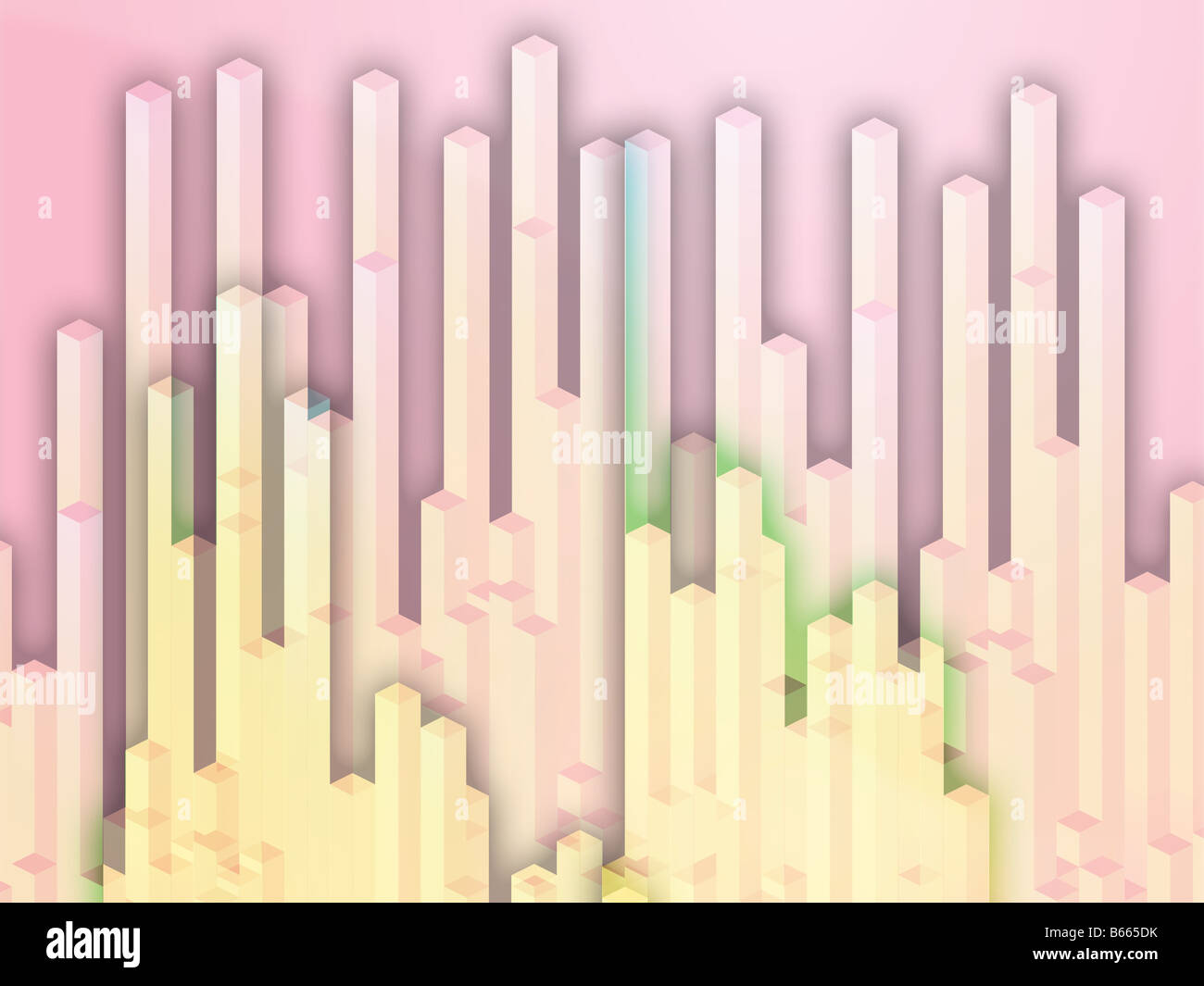 Abstract illustration wallpaper of 3d geometric columns Stock Photo - Alamy