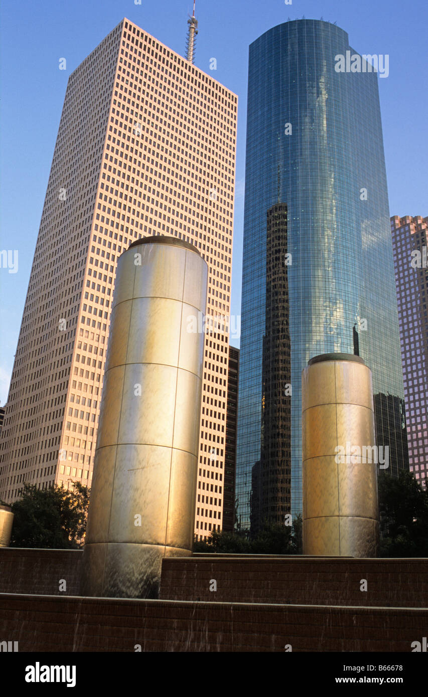 Skyline of Towers Downtown Houston Texas US Stock Photo - Alamy