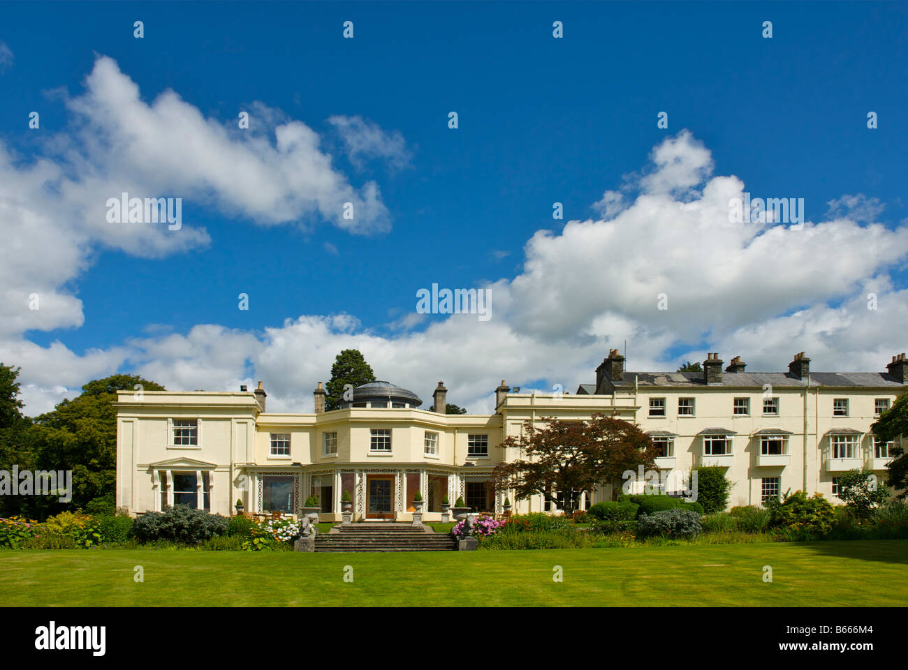 Storrs Hall Hotel, on the shore of Lake Windermere, Lake District ...