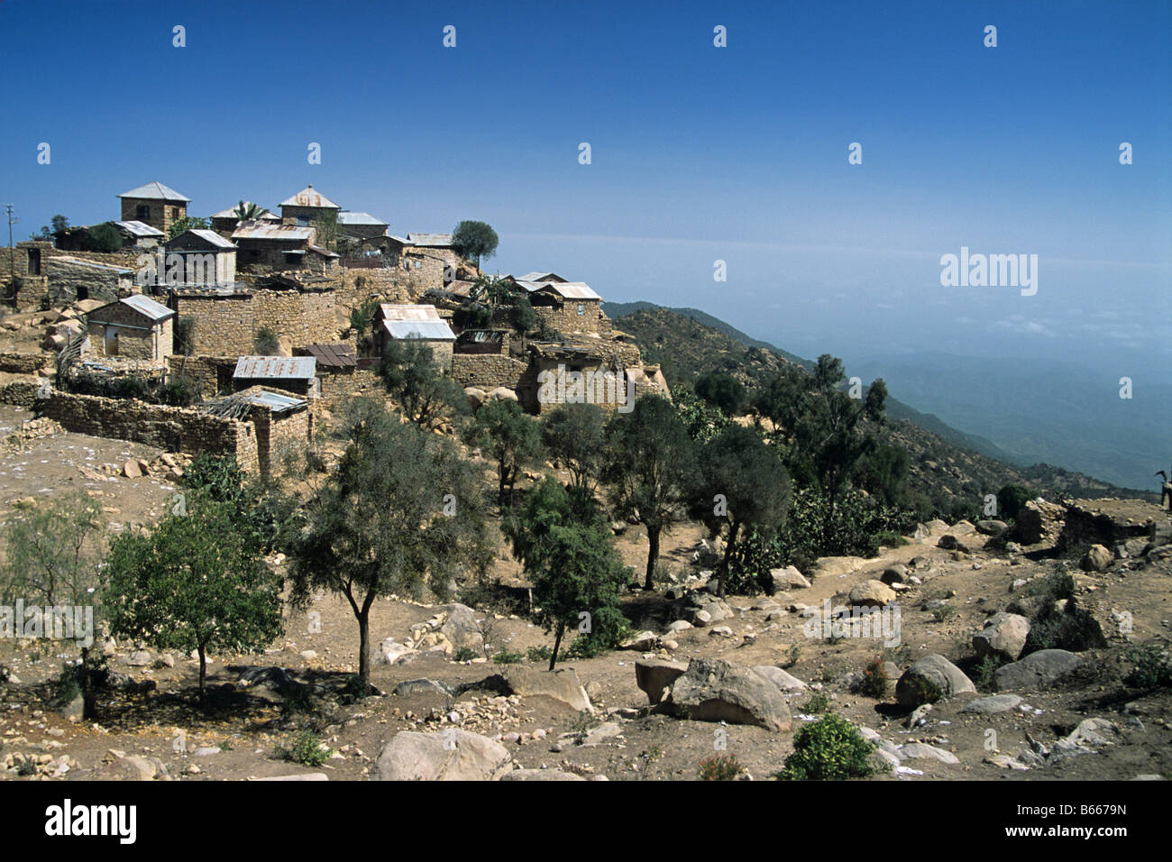 The Orthodox Coptic Monastery of Debre Bizen, founded in c13th, in the ...