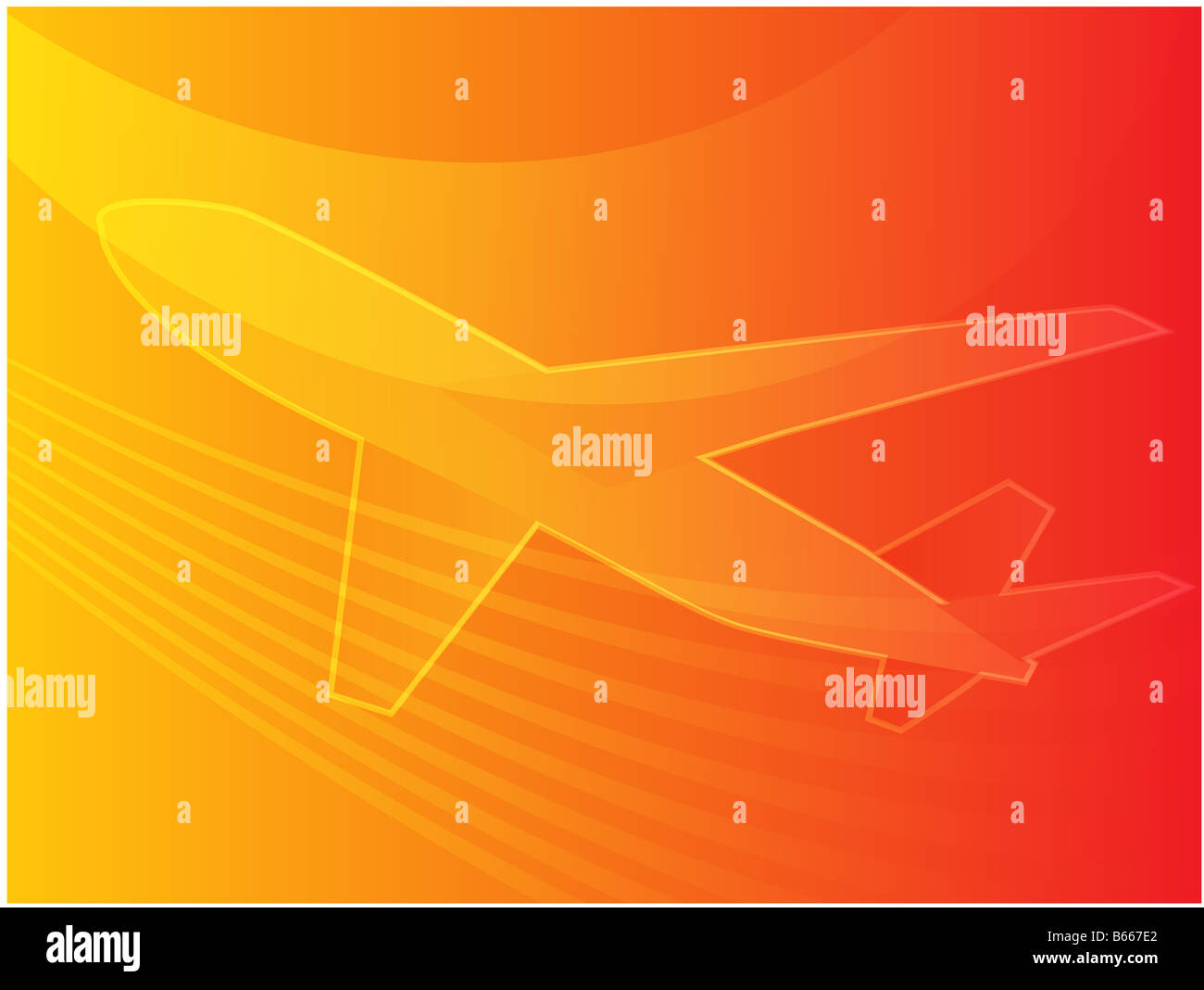 Illustration of an airplane abstract design showing air travel Stock ...