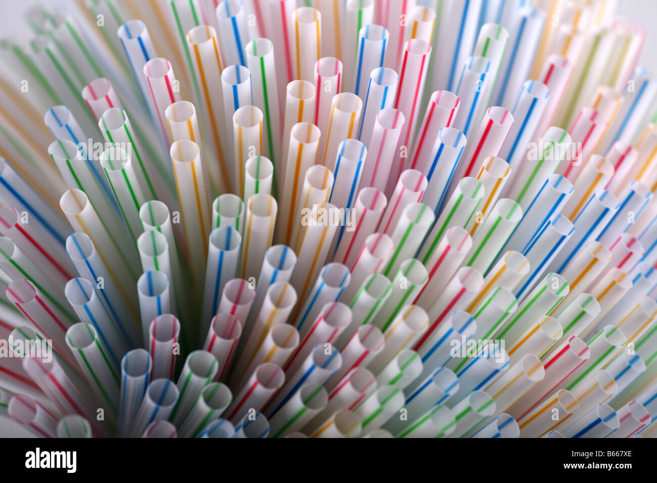 Collection of plastic coloured straws Stock Photo - Alamy