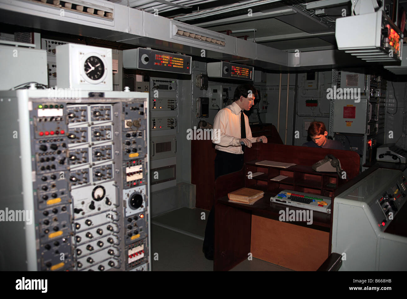 The Communications Room onboard the RN Aircraft Carrier R09 Ark Royal ...