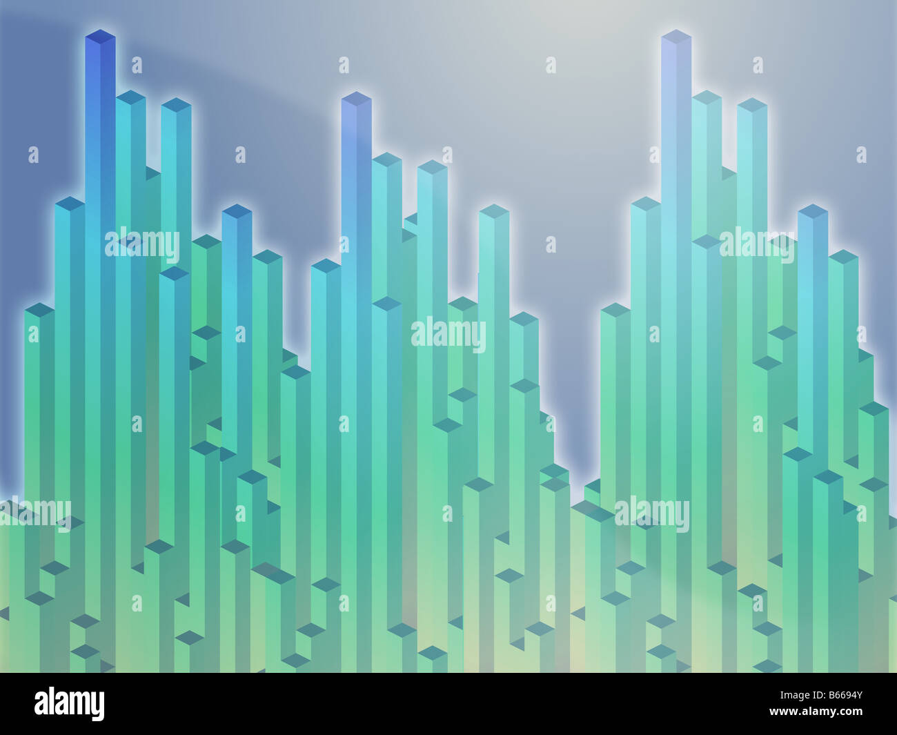 Abstract illustration wallpaper of 3d geometric columns Stock Photo - Alamy