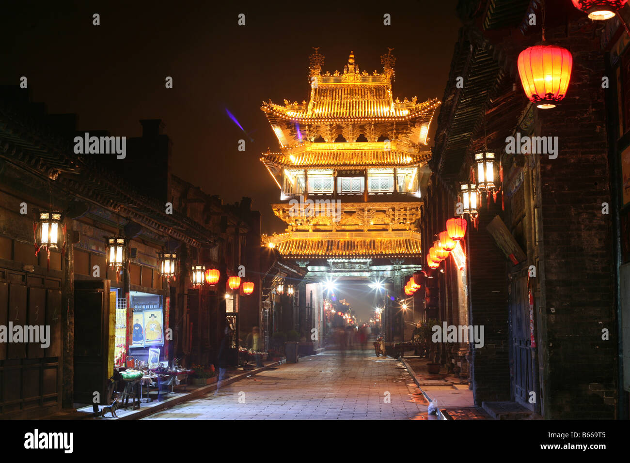 PingYao at night Stock Photo - Alamy