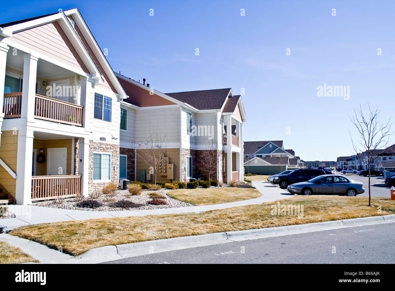 Front view of Apartment buildings Stock Photo - Alamy