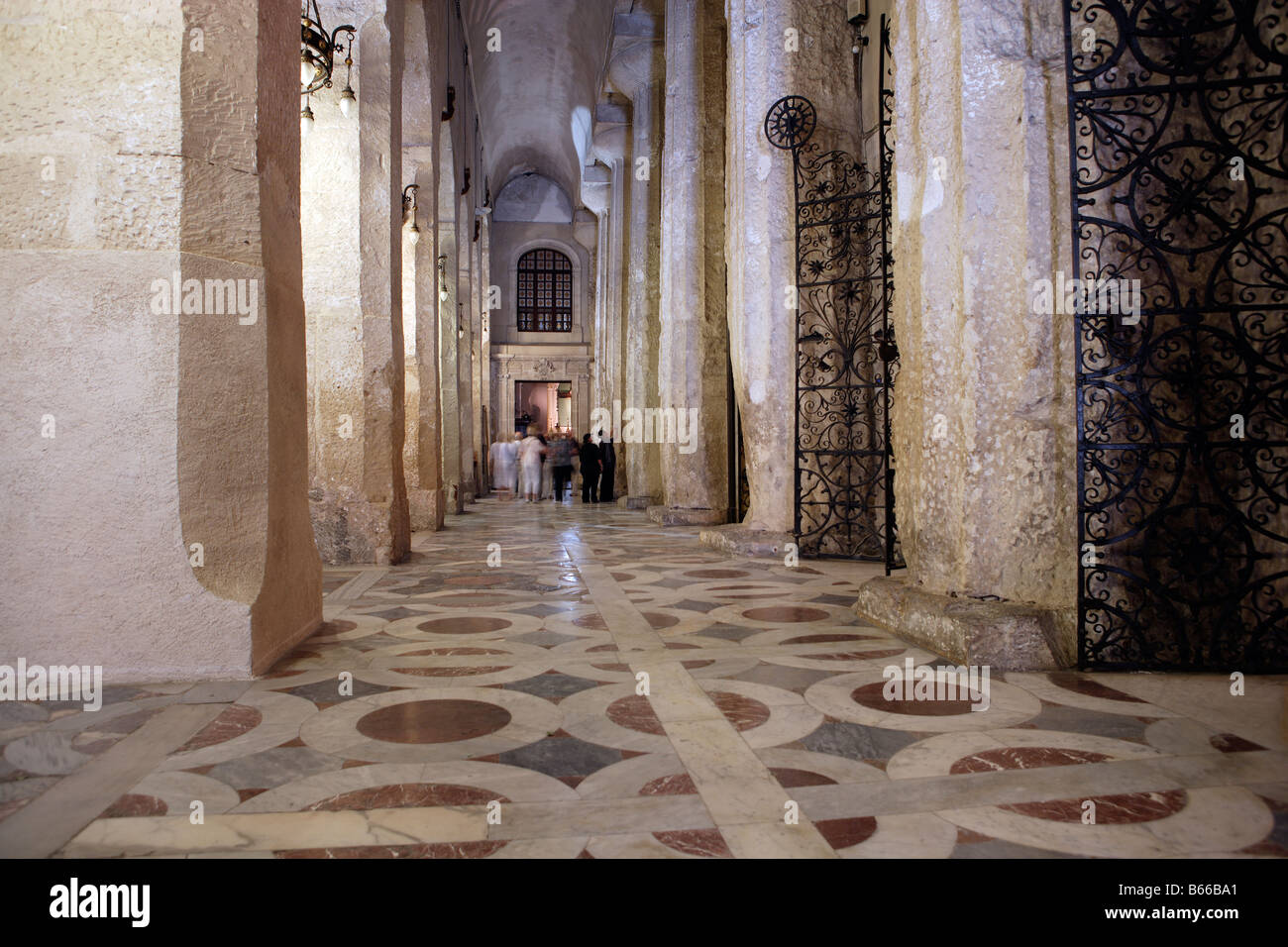 Interior of Syracuse Cathedral showing pillars of the former Doric ...