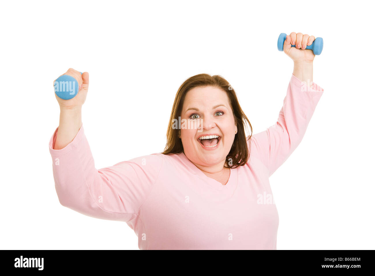 Beautiful plus sized model celebrating her success working out with ...