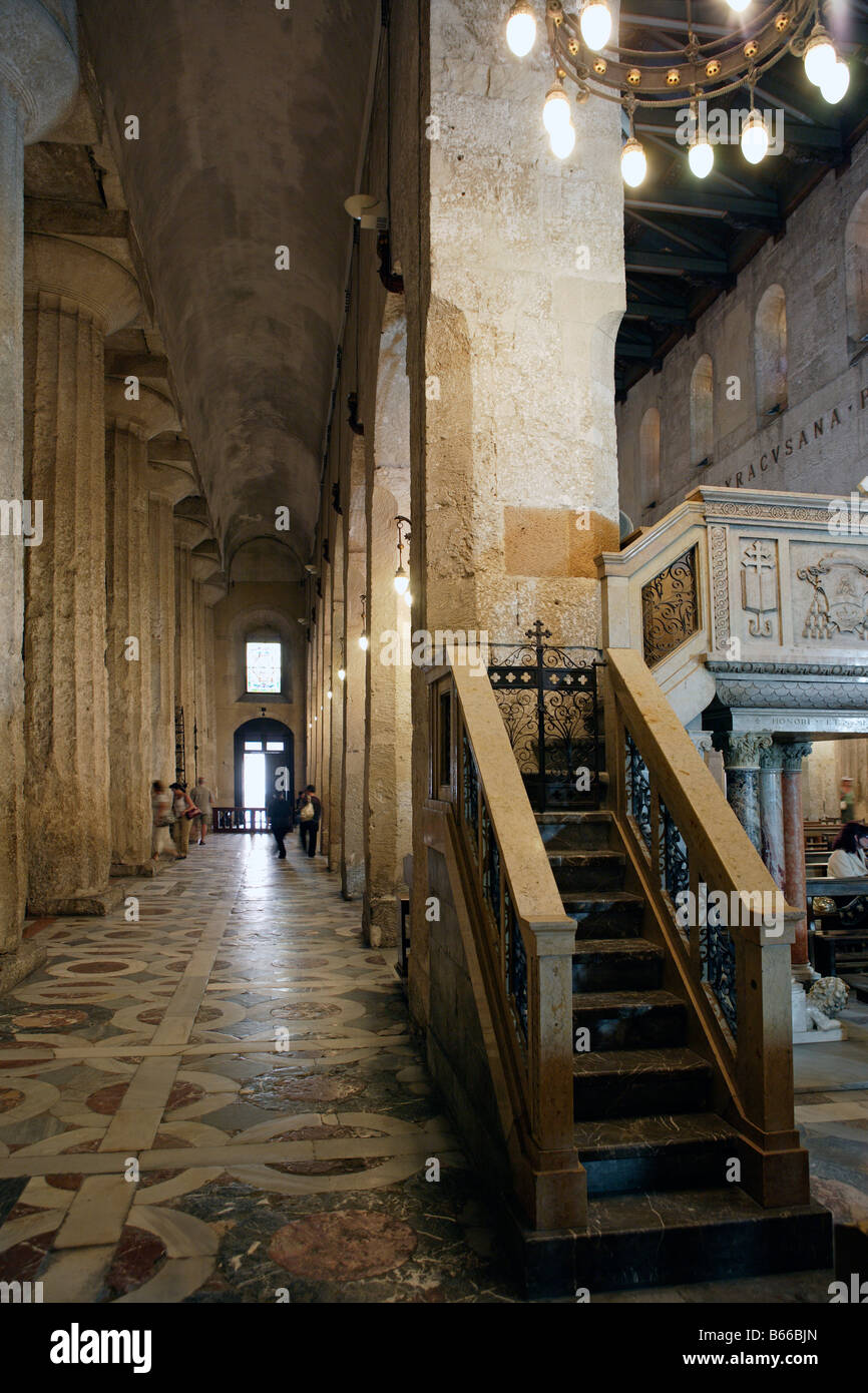 Interior of Syracuse Cathedral incorporating pillars of the Doric ...