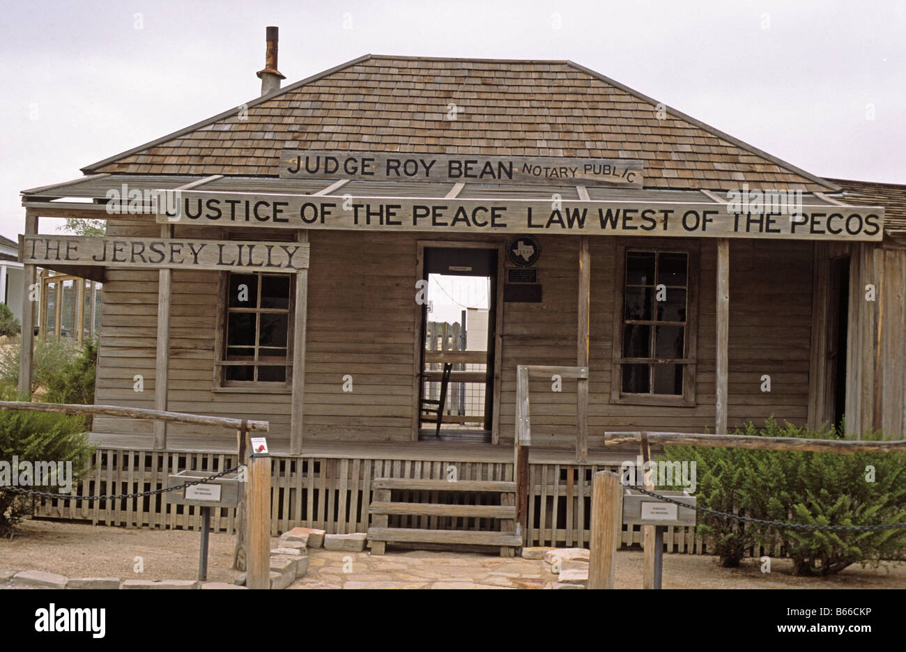 The Jersey Lily Saloon of Judge Roy Bean Langtry Texas US Stock Photo ...