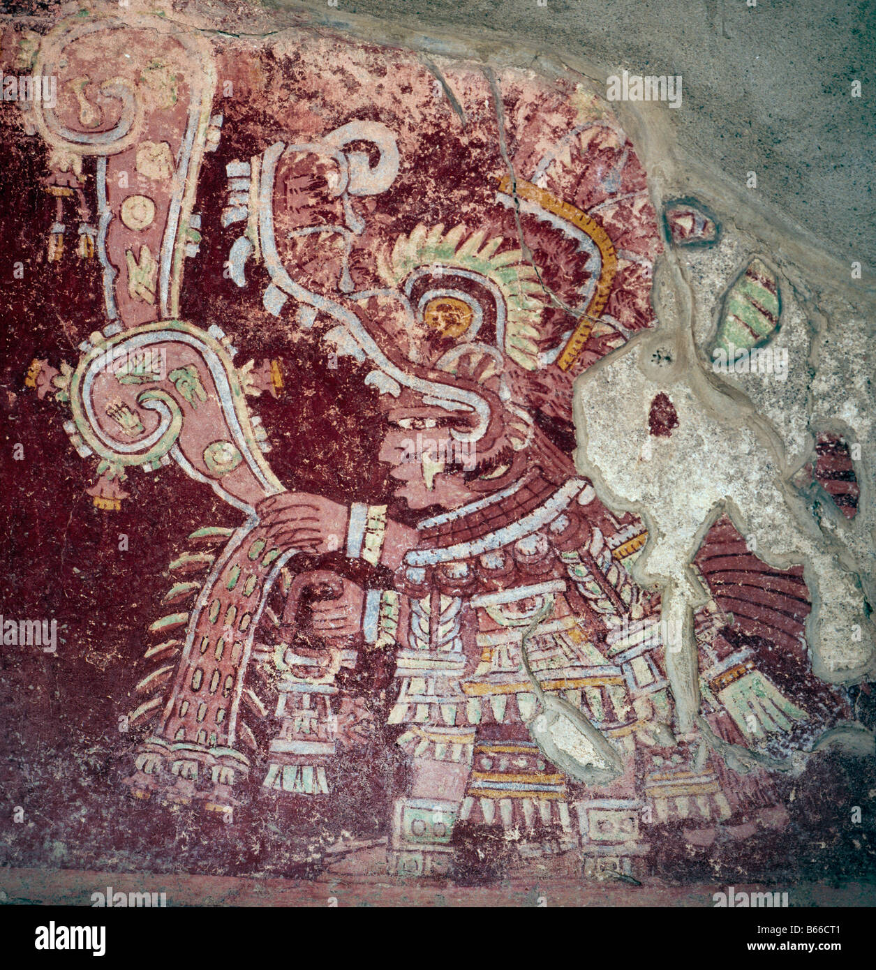 Mexico Teotihuacan Tepantitla Mural Stock Photo, Royalty Free Image ...