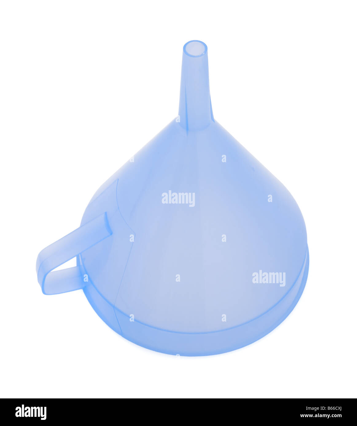 Blue funnel isolated on a white background Stock Photo - Alamy