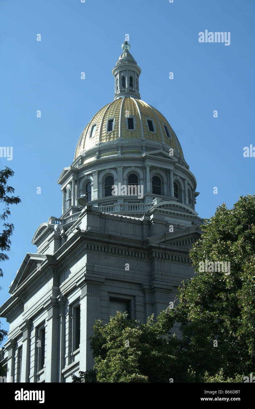 Denver Colorado capital building with gold dome Stock Photo - Alamy