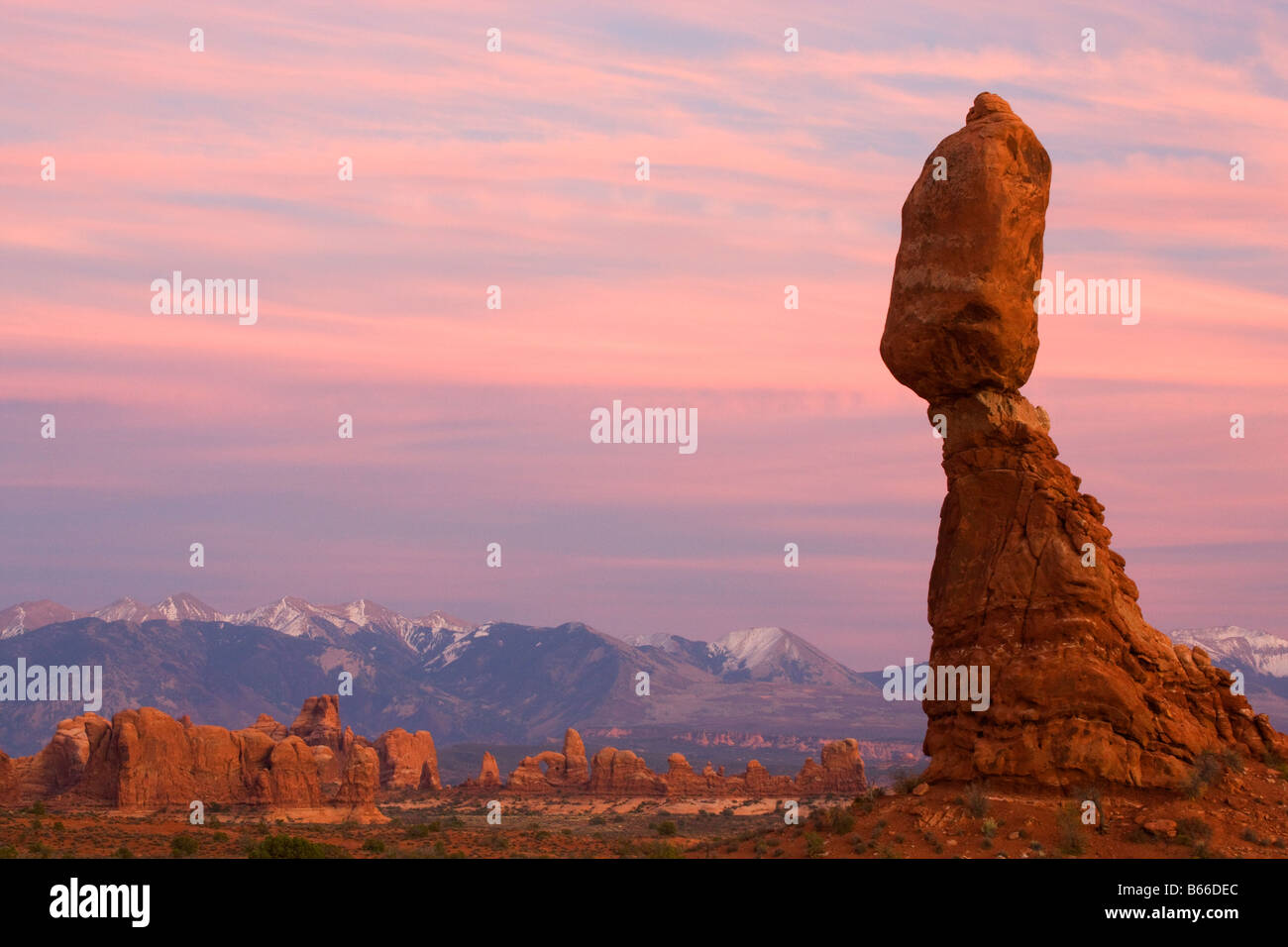 Balanced Rock Arches National Park near Moab Utah Stock Photo - Alamy