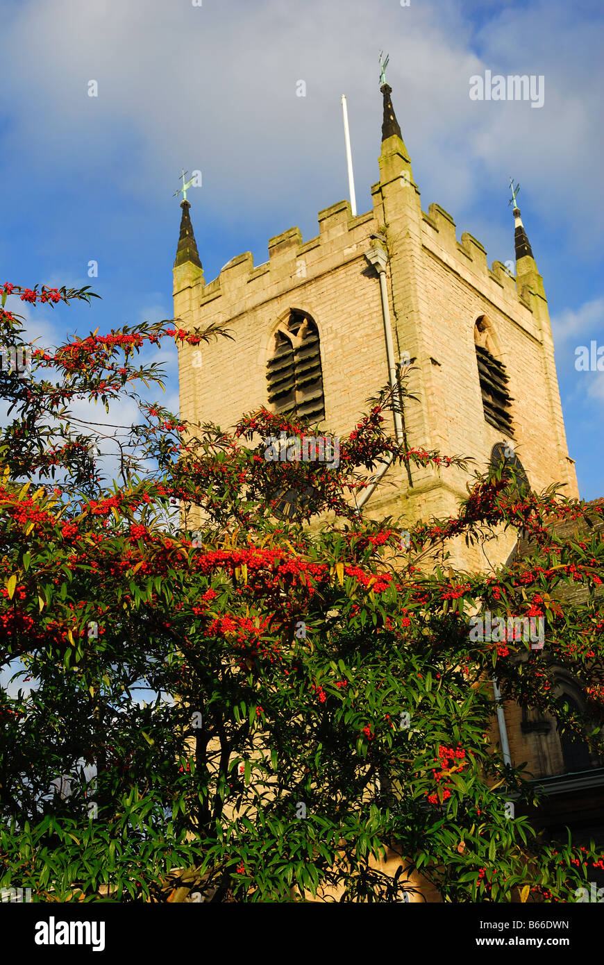 Hucknall Parish Church Stock Photo - Alamy