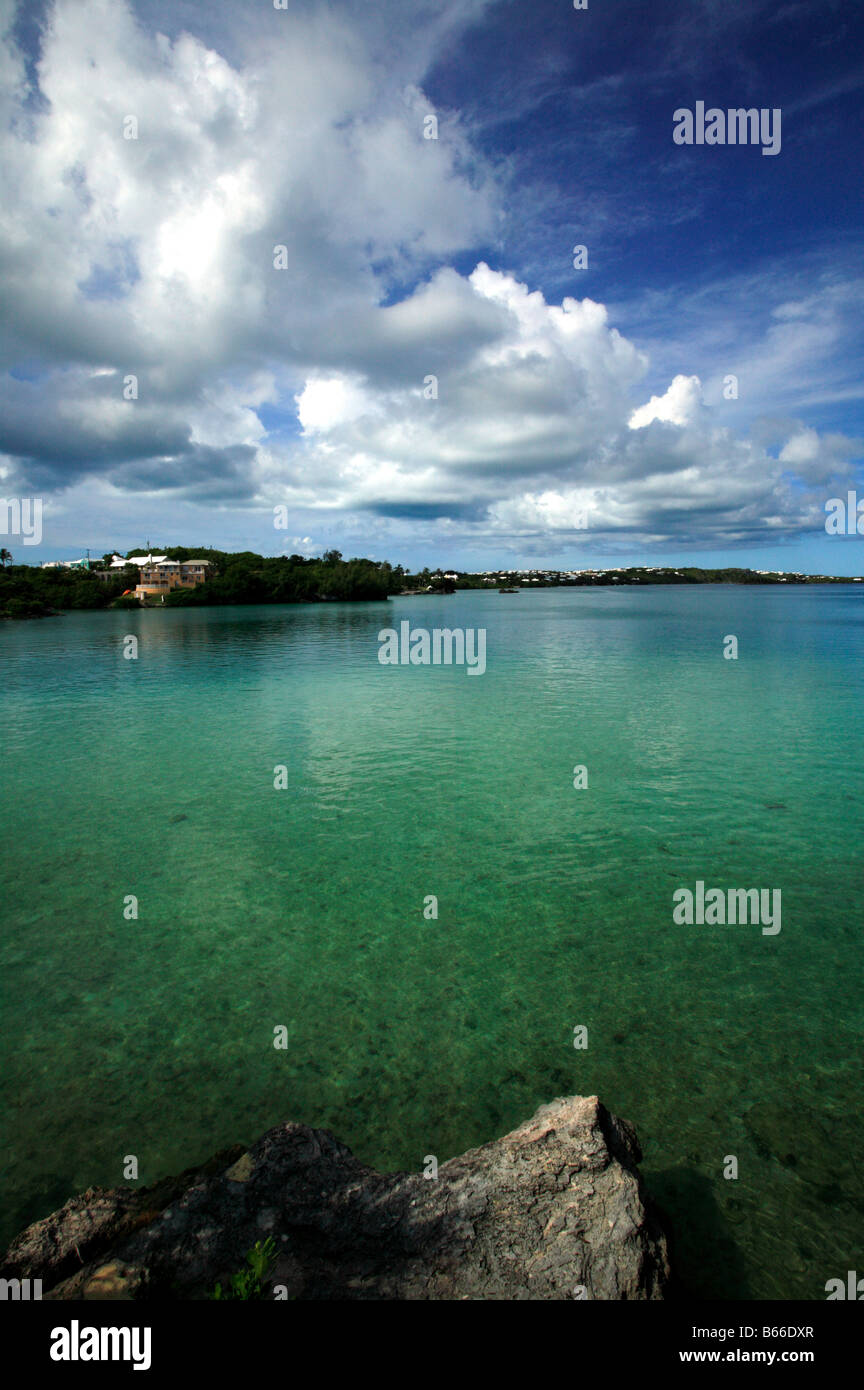 Shot of Harrington Sound taken from Bermuda Aquarium and Zoo Stock ...