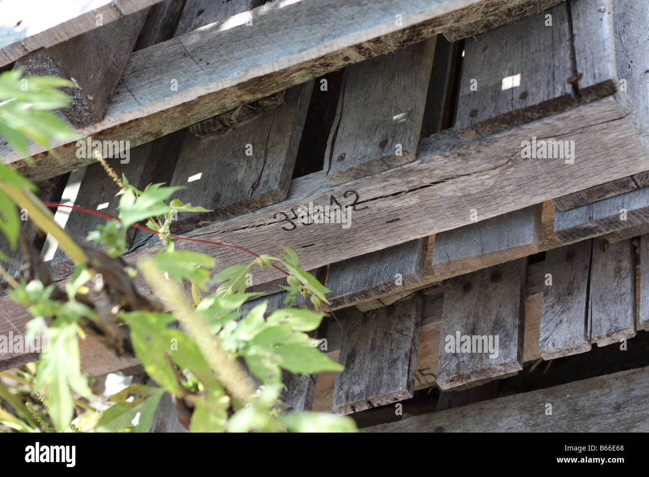 Stack of palettes Stock Photo - Alamy