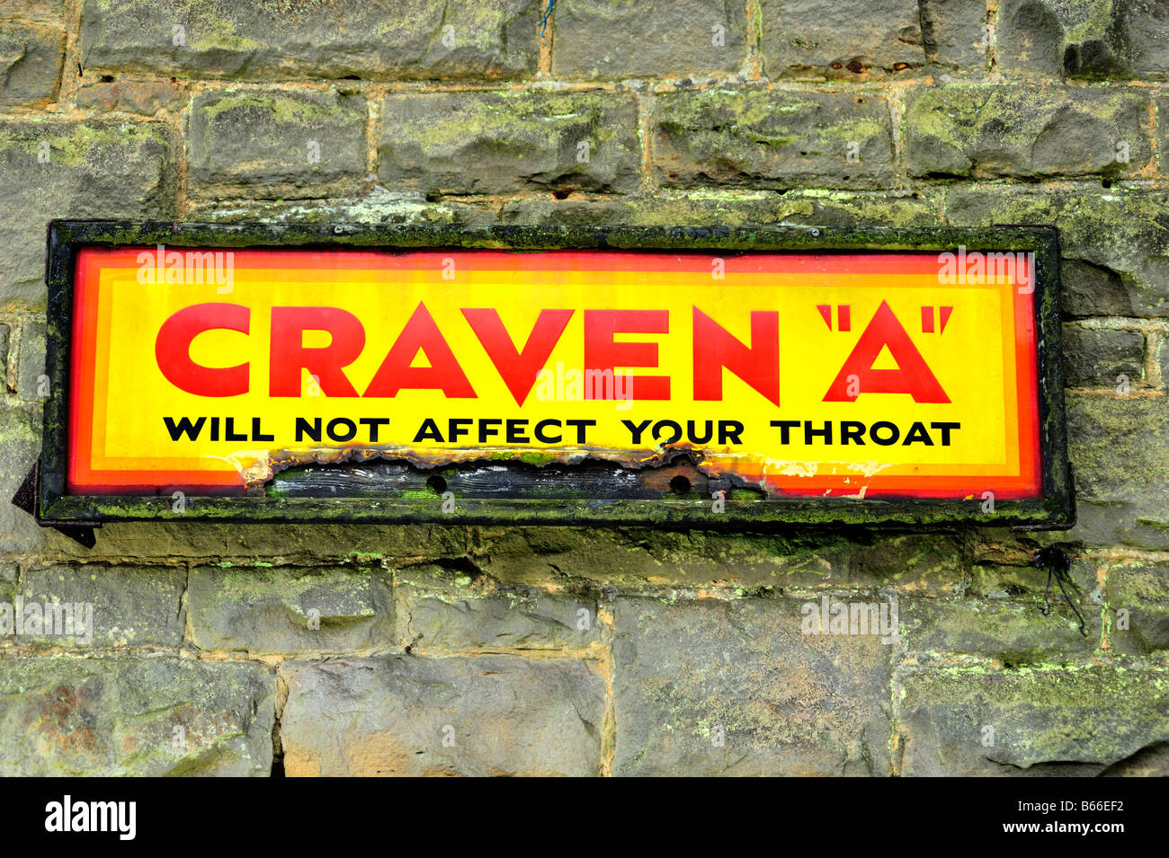 Craven a cigarette sign hi-res stock photography and images - Alamy