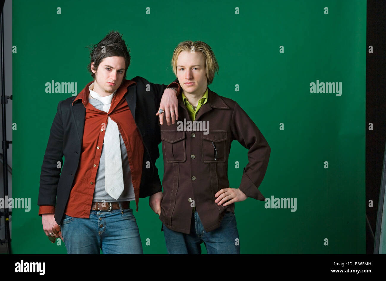 Portrait of 2 young men Stock Photo - Alamy