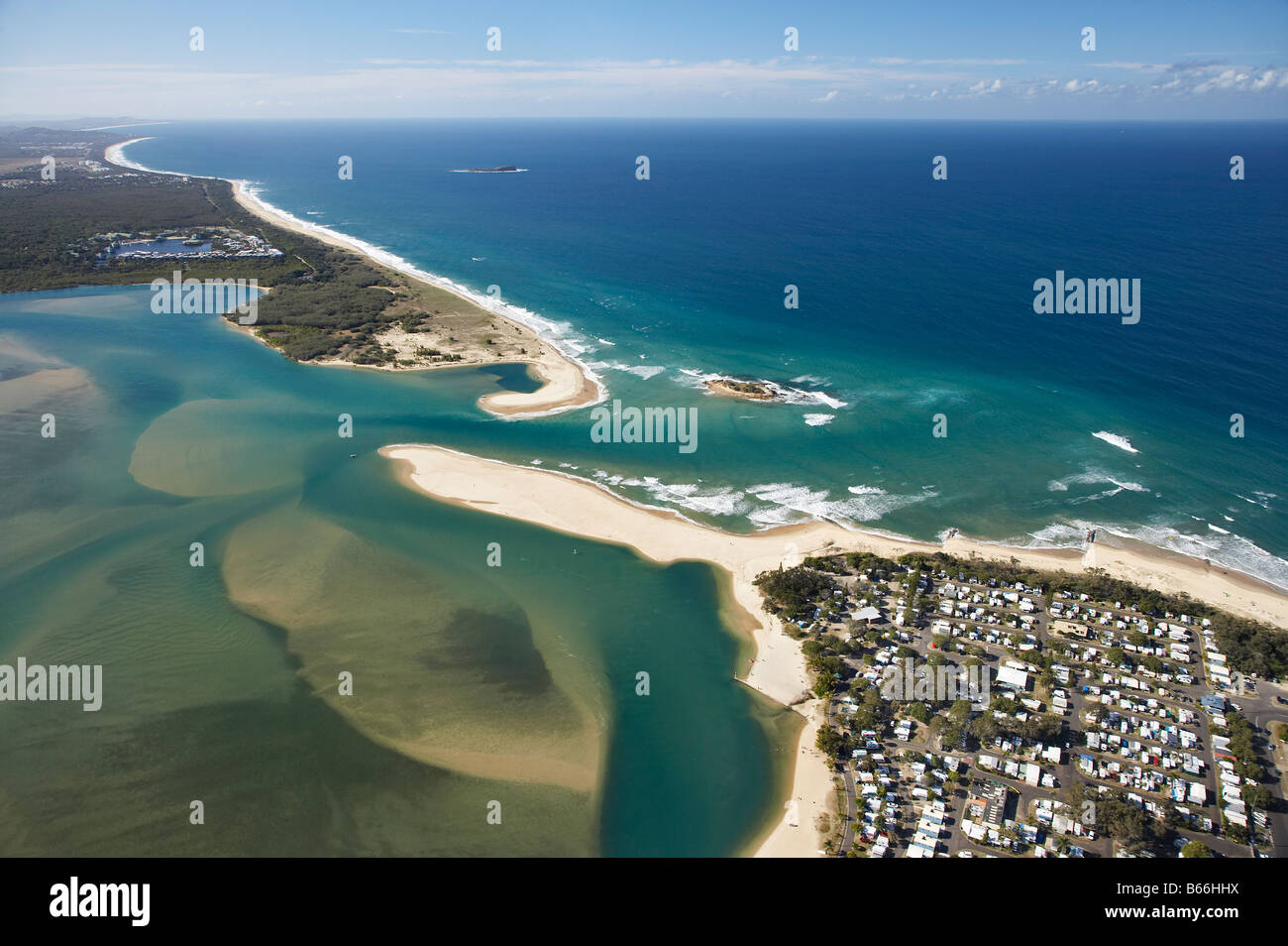 Maroochy River Mouth and Cotton Tree Maroochydore Sunshine Coast ...