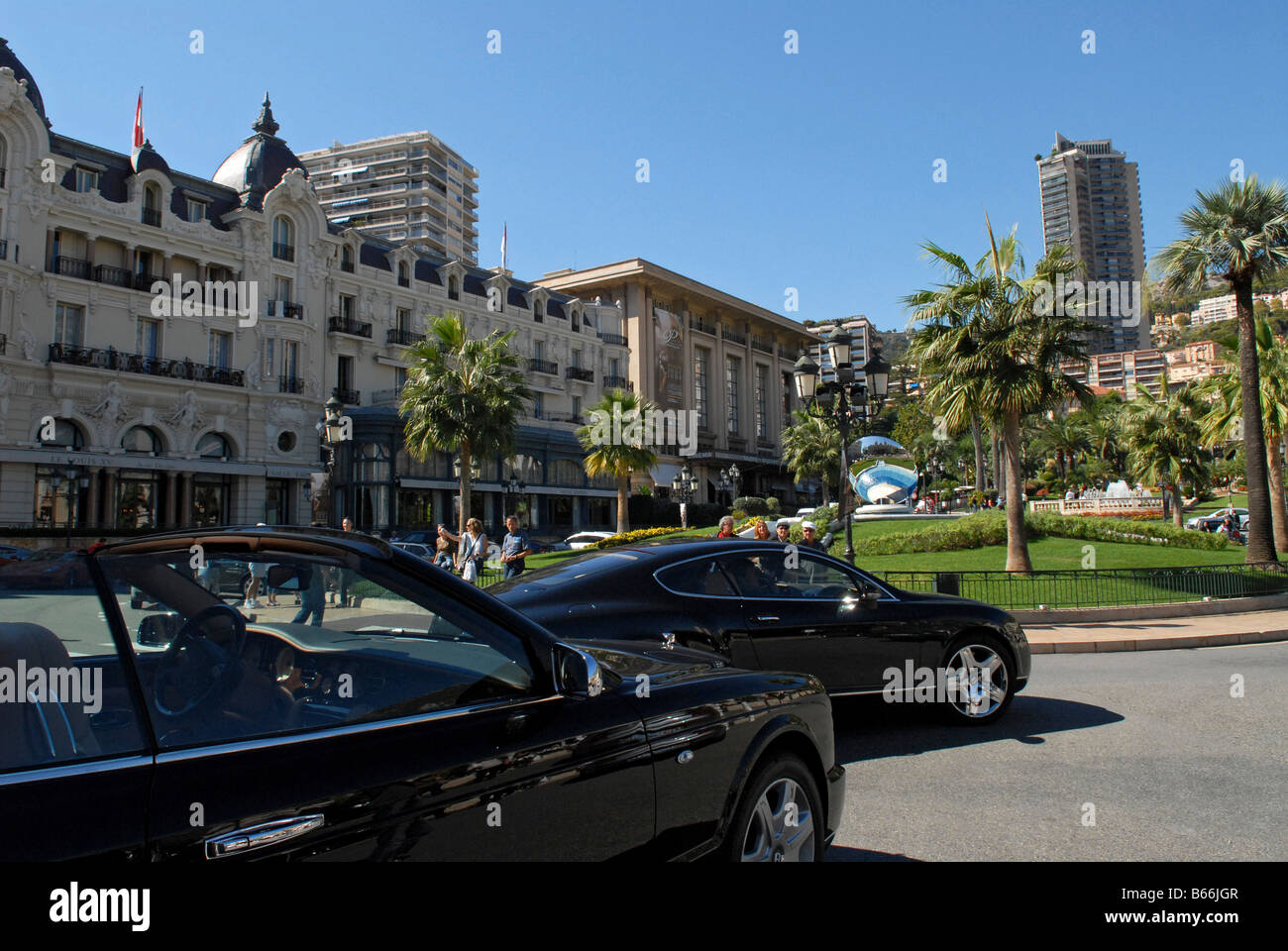 Luxurious cars in front of The Monte Carlo Casino Monaco Stock Photo ...