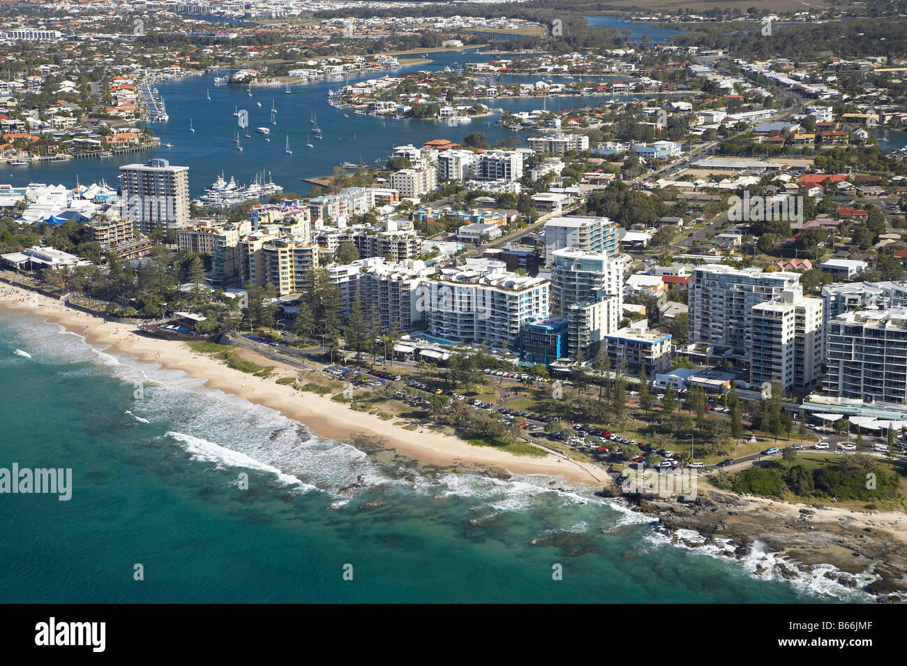 Mooloolaba Beach Mooloolaba Sunshine Coast Queensland Australia aerial ...