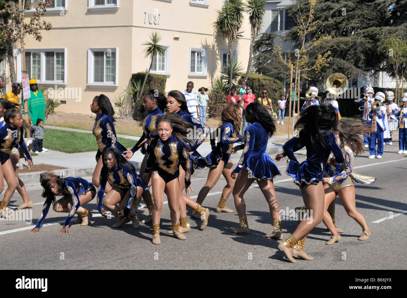 Young female participants in the yearly Caribbean festival parade put ...