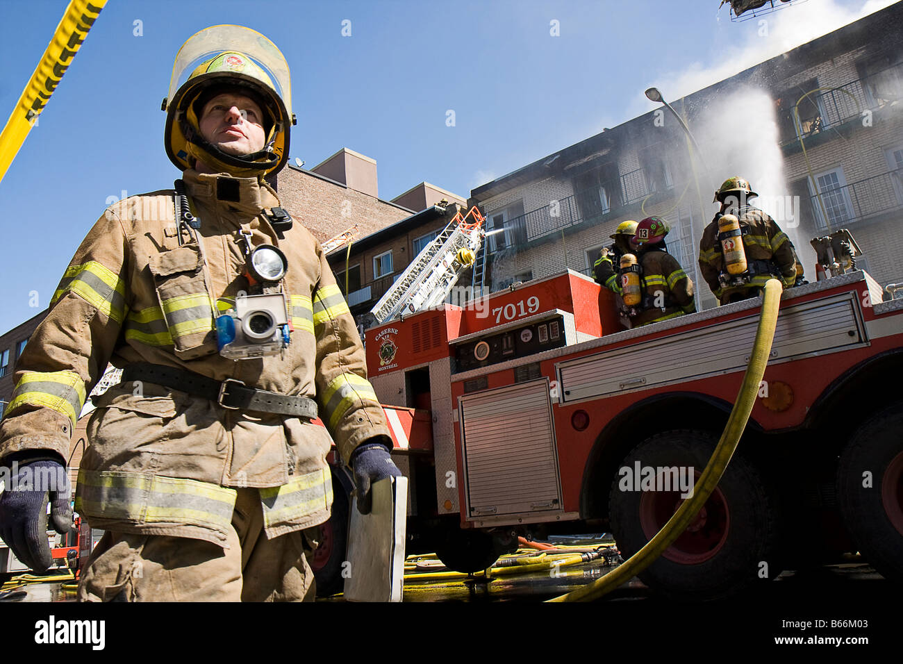 Fireman at work Stock Photo - Alamy