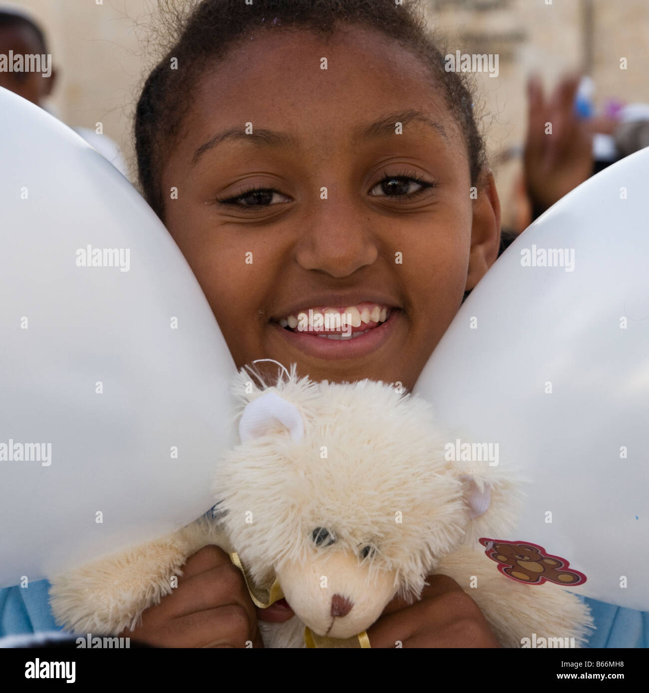 Israel Jerusalem Ethiopian Jews Portrait of a young girl smiling and ...